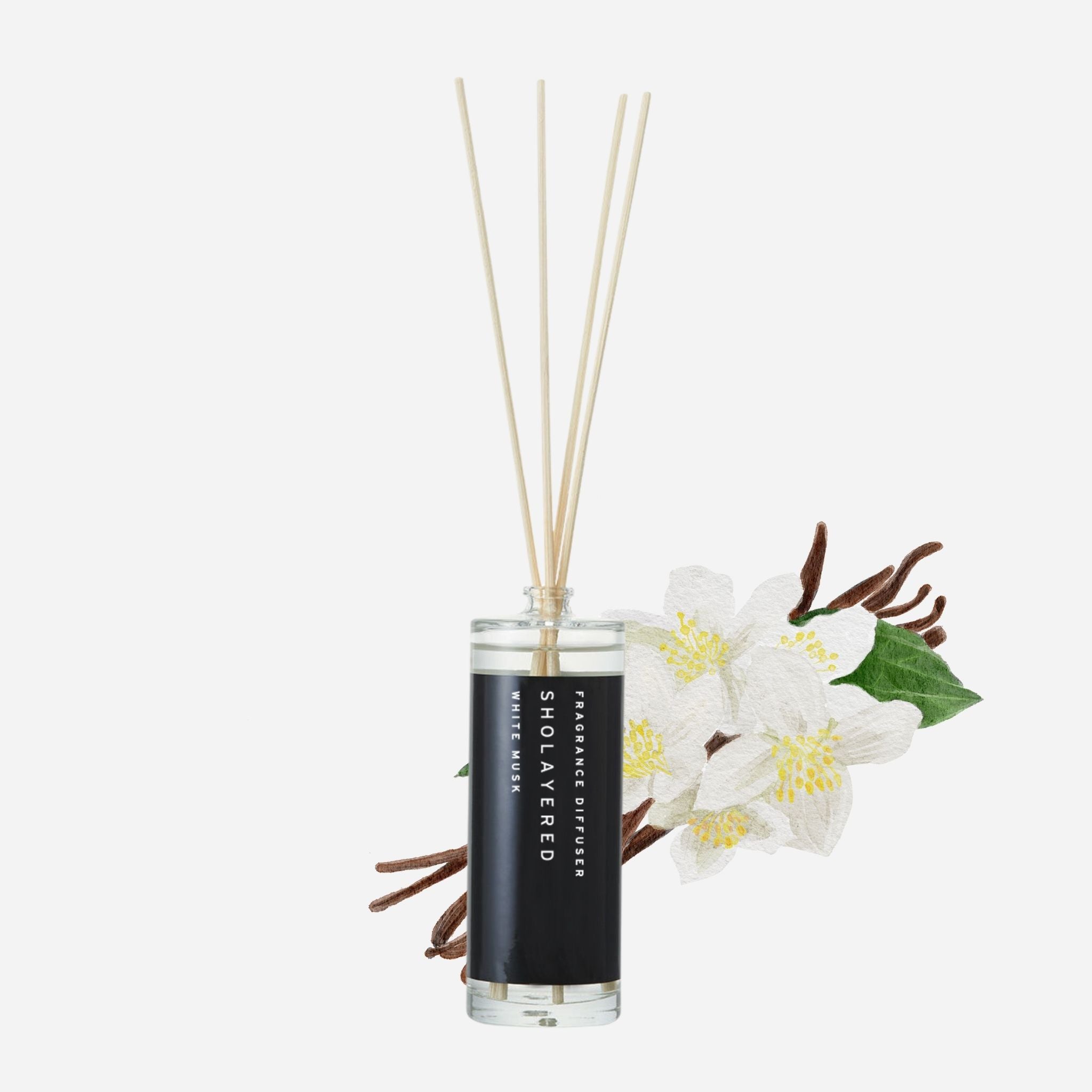 Sholayered White Musk Reed Diffuser – Normcore Fragrance
